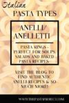 Anelli or Anelletti pasta rings. – The Pasta Project