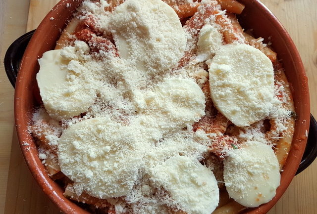 Baked Ziti or Zitoni pasta with spicy sausage. - The Pasta Project