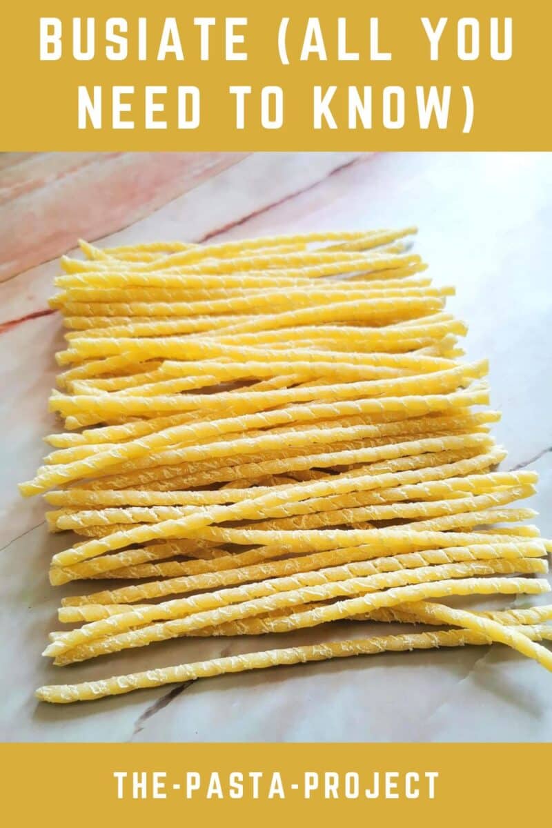 Busiate Pasta (all you need to know) – The Pasta Project