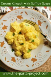 Potato gnocchi with creamy saffron sauce recipe. – The Pasta Project