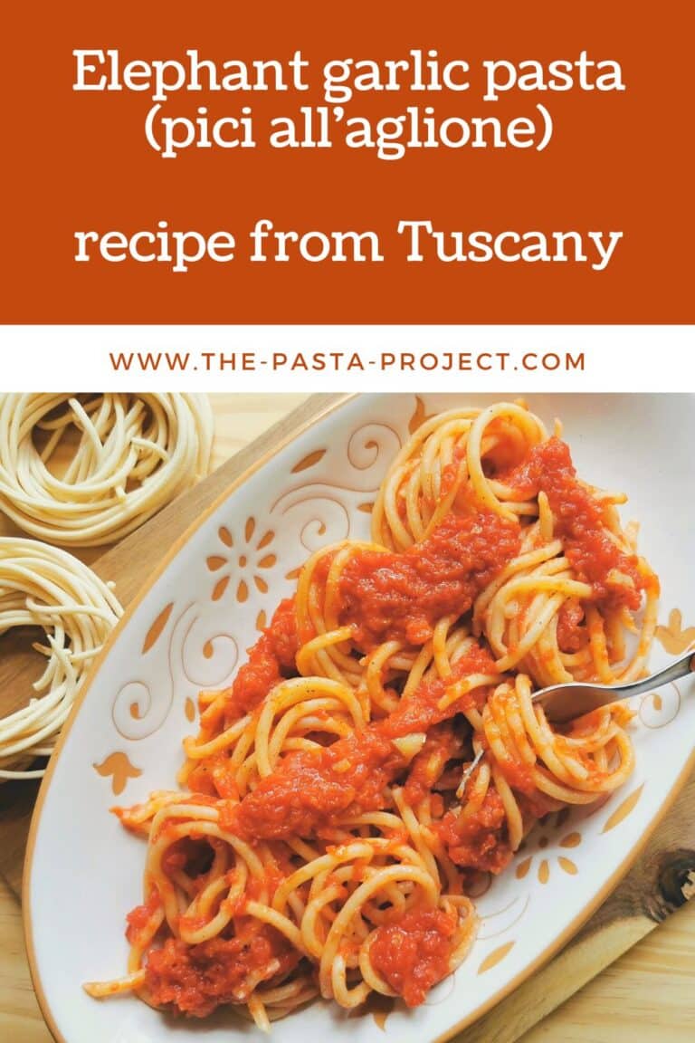 Elephant Garlic Pasta (Pici all'Aglione) – The Pasta Project