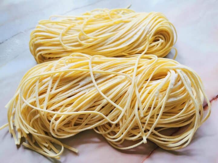 Tajarin Pasta with Beef Sausage. – The Pasta Project