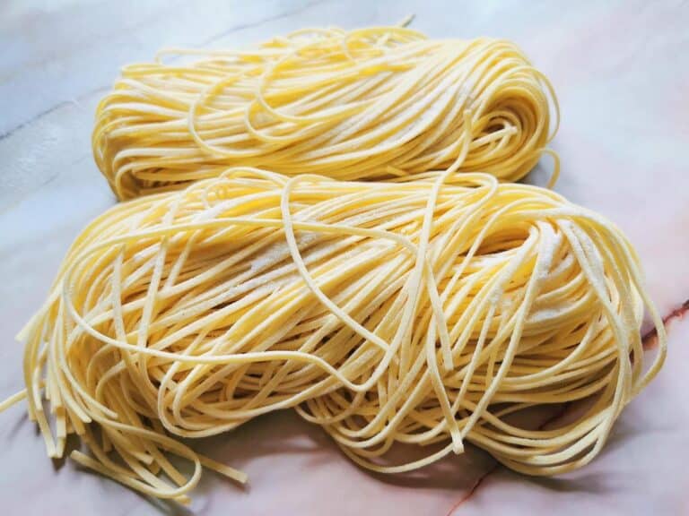 Tajarin Pasta with Beef Sausage. – The Pasta Project