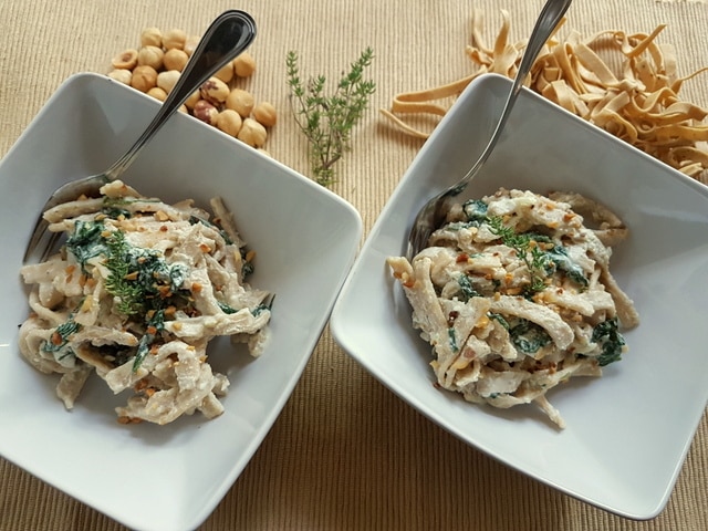 Hazelnut Pasta with Spinach and Ricotta Cream – The Pasta Project