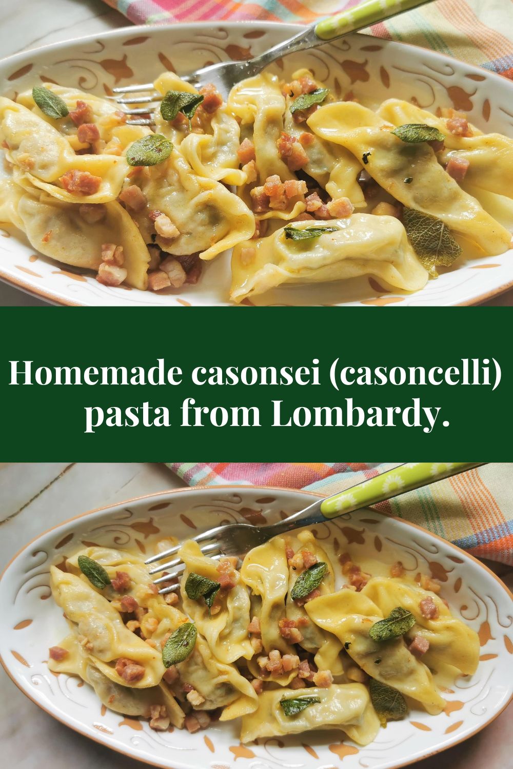 Casoncelli pasta (casonsei) from Lombardy. – The Pasta Project