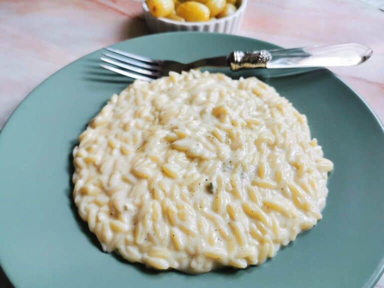 Orzo risotto with Gorgonzola – The Pasta Project