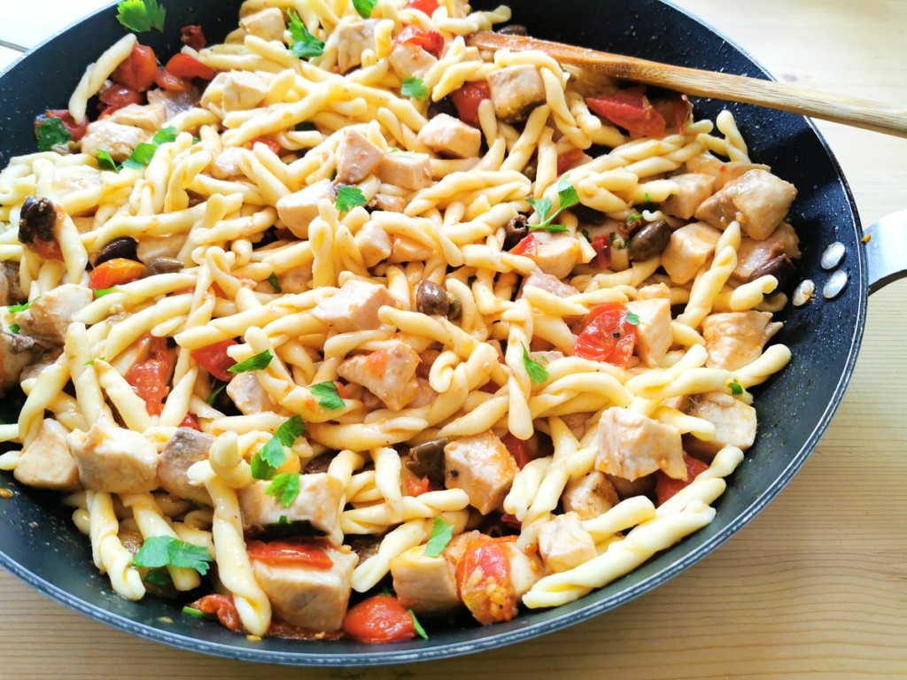 Strozzapreti with swordfish. – The Pasta Project