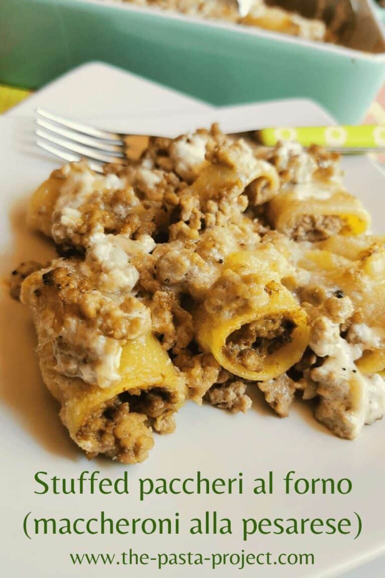 Stuffed paccheri al forno (maccheroni alla pesarese) – The Pasta Project