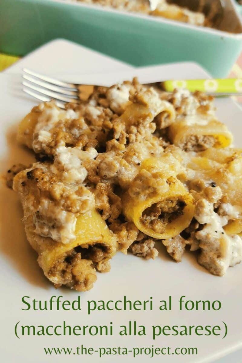 Stuffed paccheri al forno (maccheroni alla pesarese) – The Pasta Project