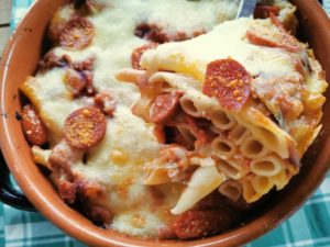 Baked Ziti or Zitoni pasta with spicy sausage. – The Pasta Project