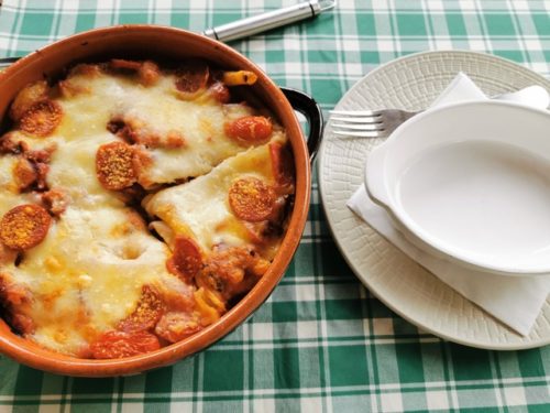 Baked Ziti or Zitoni pasta with spicy sausage. – The Pasta Project