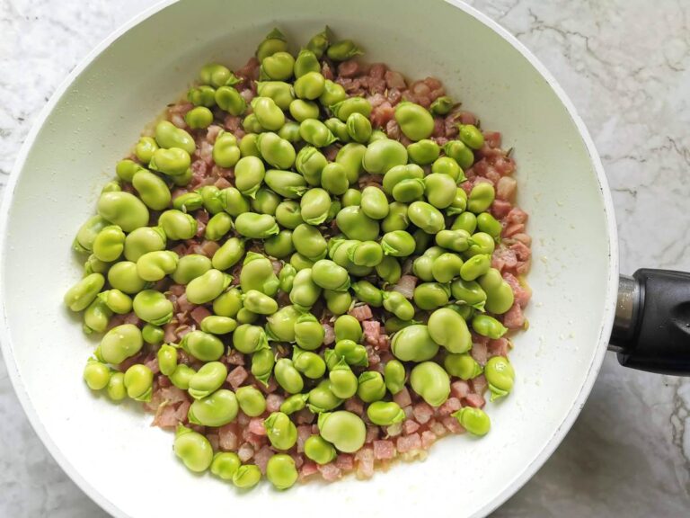 Pasta with fava beans and pancetta (fave in porchetta). – The Pasta Project