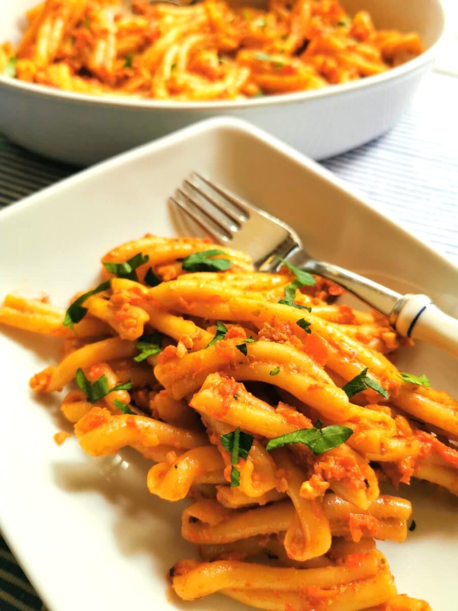 Roasted Red Pepper Pesto with Pasta – The Pasta Project