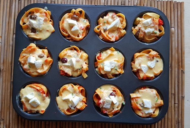 Tagliatelle pasta muffin nests – The Pasta Project